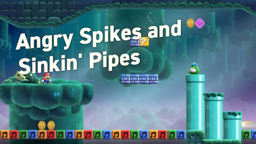 Super Mario Wonder: Where To Find Every Collectible In ‘Angry Spikes And Sinkin’ Pipes' - Gameranx