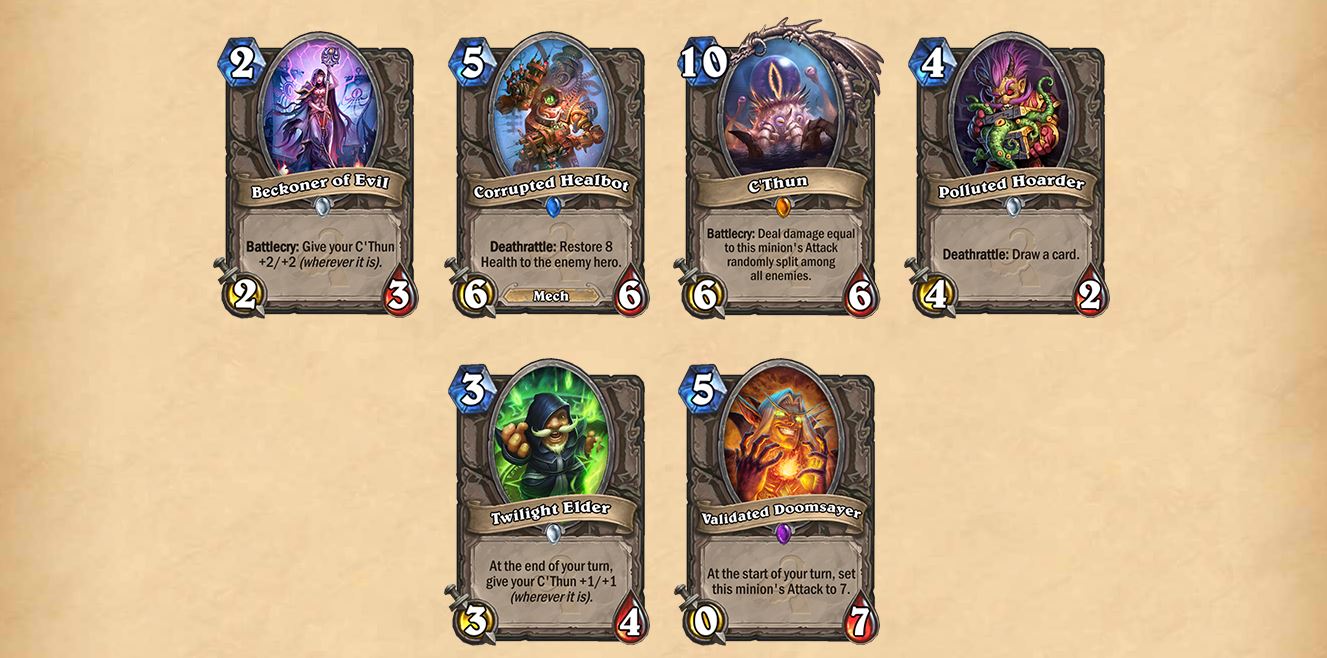Hearthstone Receiving New Card Set Whispers of the Old Gods - Gameranx