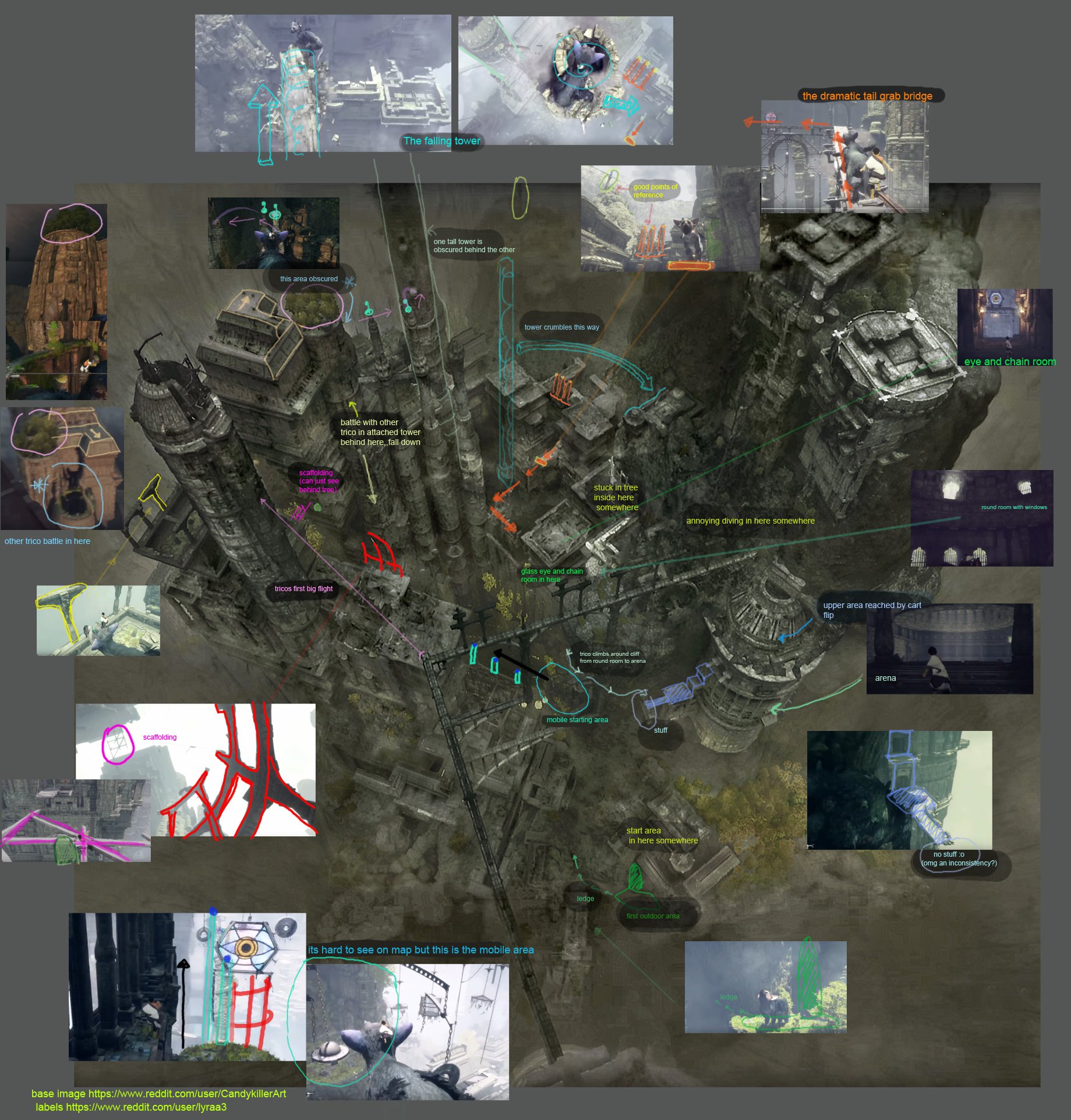 Fans Map The Last Guardian Using the Original Artwork - Gameranx