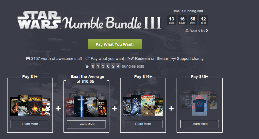 New Humble Bundle Features Star Wars - Gameranx