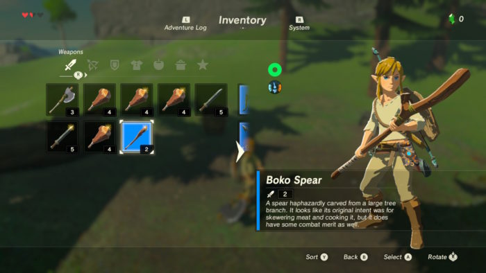Legend of Zelda: Breath of the Wild - Weapons Guide | Drop Locations ...