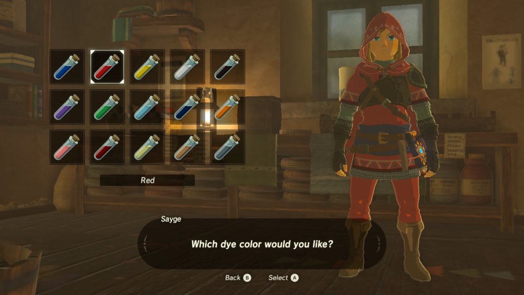 Breath of the Wild - How to Dye Link's Armor | Customization Guide ...