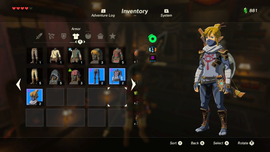 Legend of Zelda: Breath of the Wild - Armor Sets Guide | Drop Locations ...