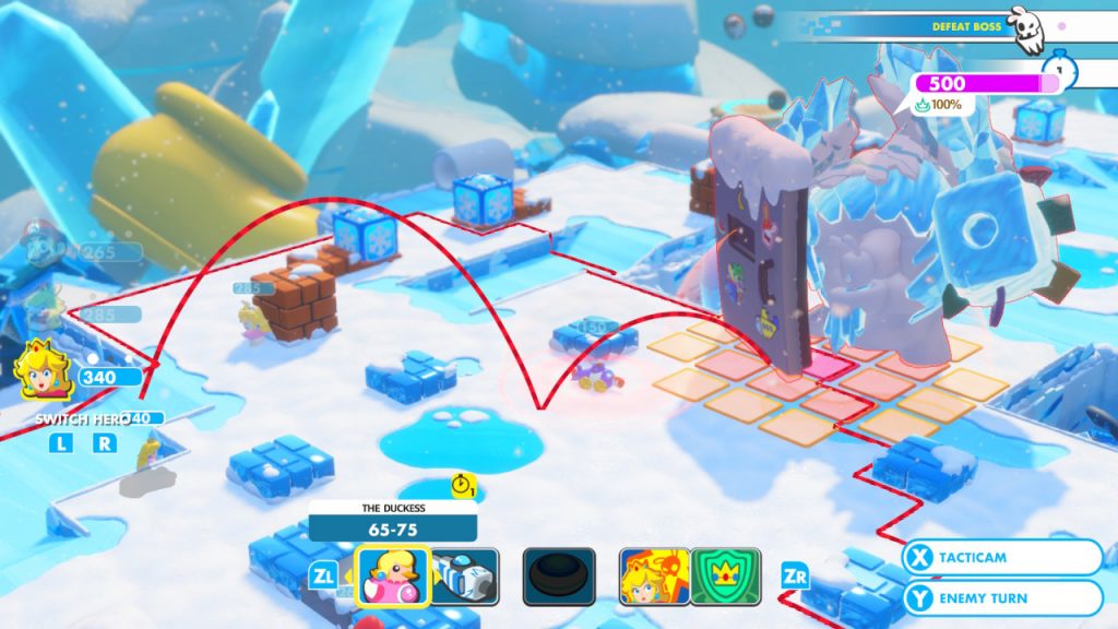 Mario + Rabbids: How To Beat The Icicle Golem | World 2 Boss Guide ...