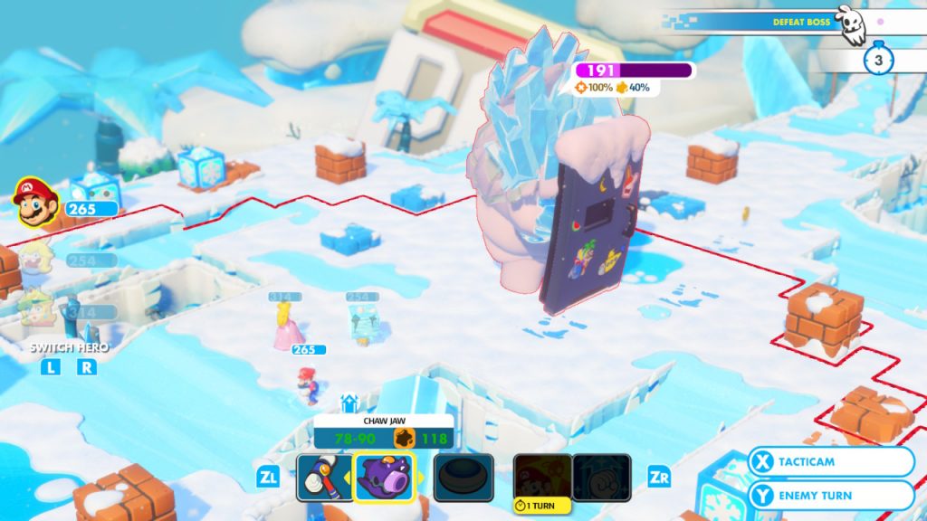 Mario + Rabbids: How To Beat The Icicle Golem | World 2 Boss Guide ...