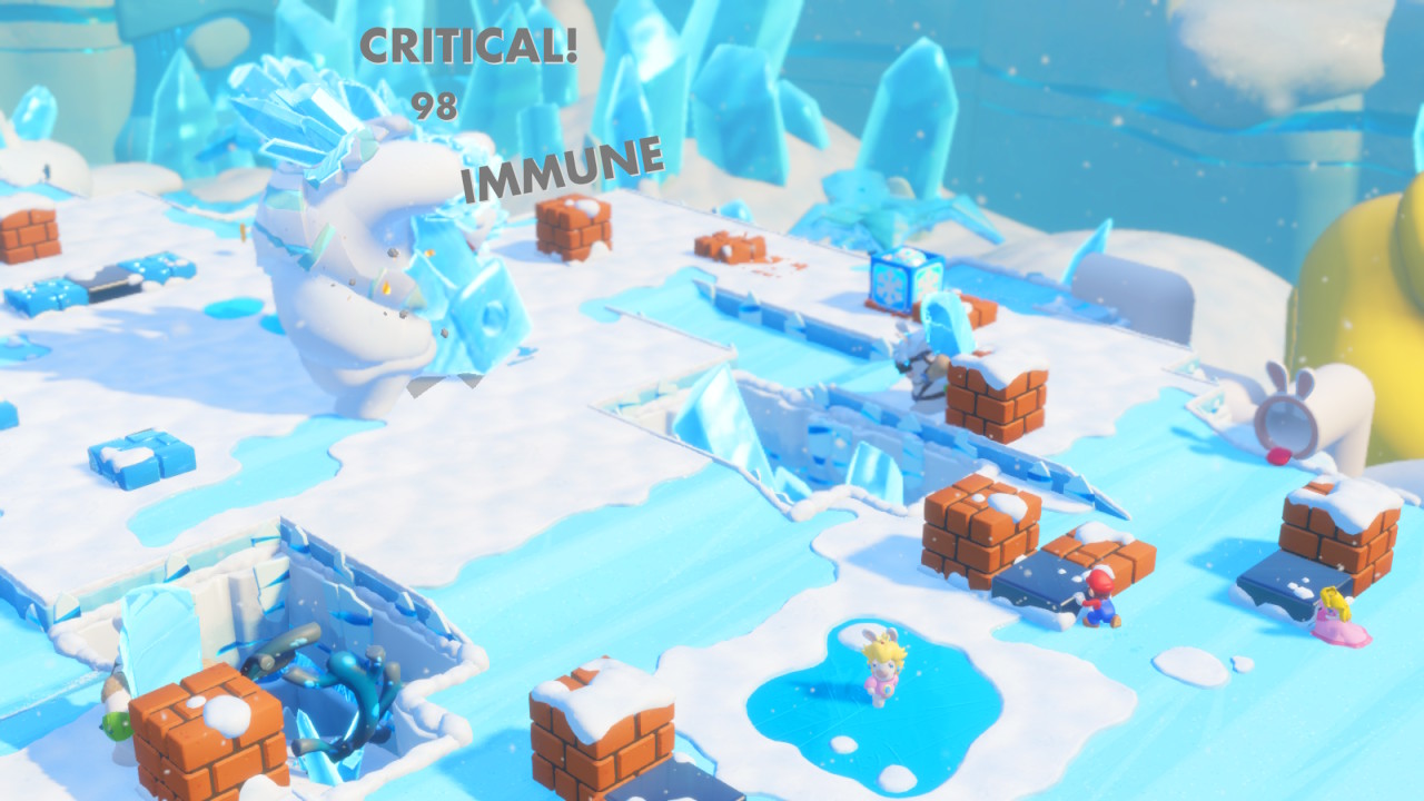 Mario + Rabbids: How To Beat The Icicle Golem | World 2 Boss Guide ...