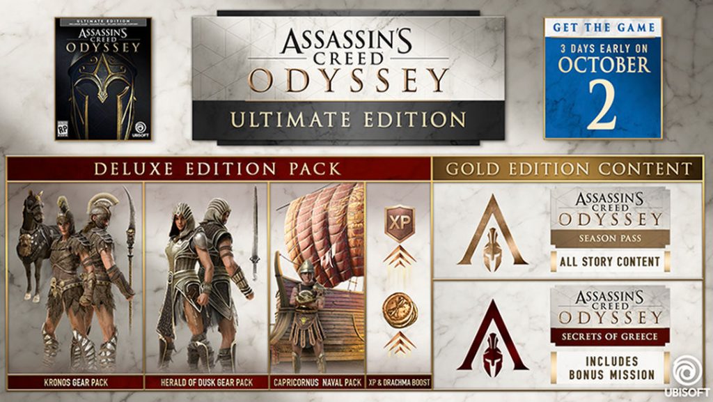 Assassin's Creed Odyssey Collector Editions Unveiled - Gameranx