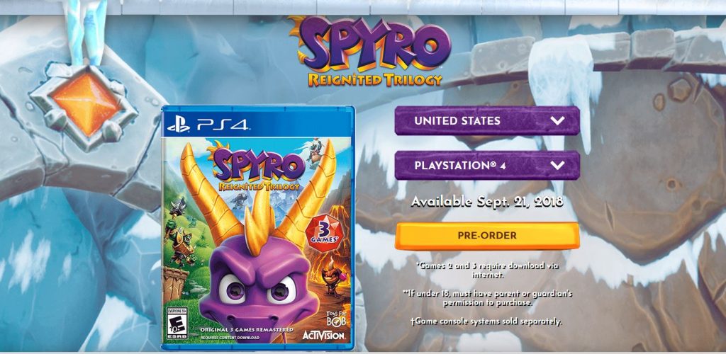 Spyro Reignited Trilogy Disc Will Only Contain First Spyro Title - Gameranx