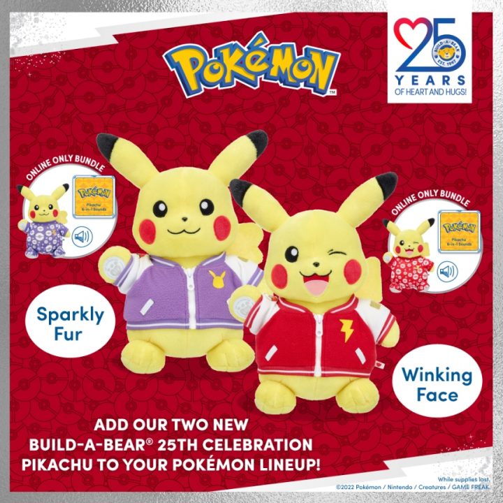 Build-A-Bear Celebrates 25 Years With New Pikachu Dolls - Gameranx