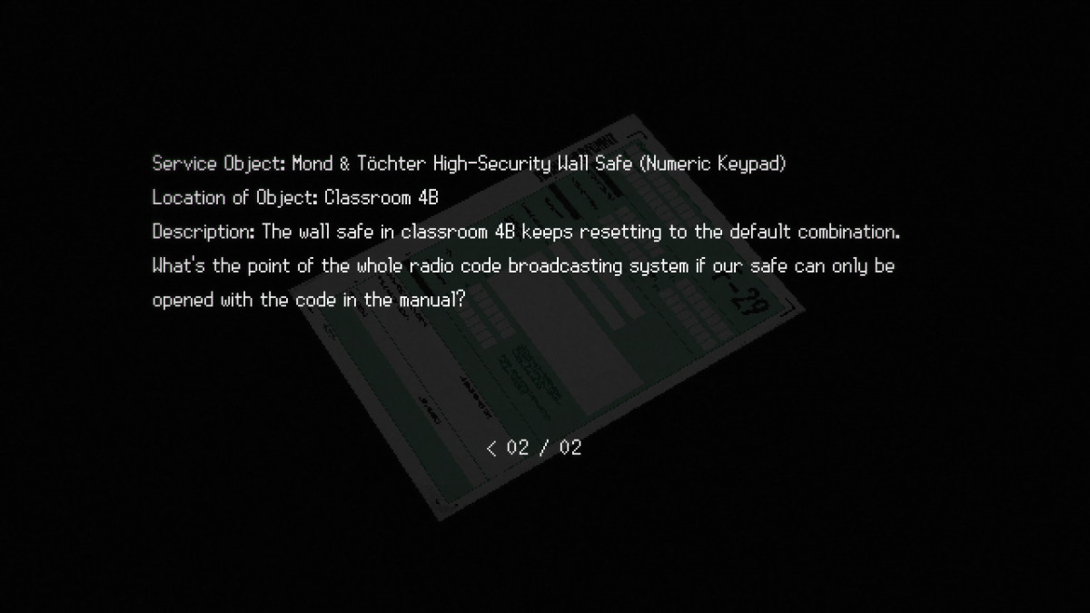 Signalis: Class 4B Wall Safe Combo | Puzzle Solution - Gameranx