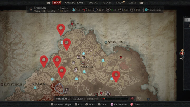Diablo 4: Helltide Mystery Chests Locations Map - Gameranx