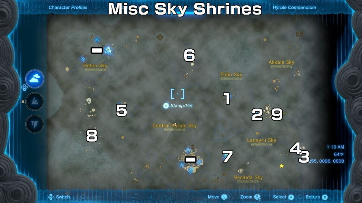 The Legend of Zelda: Tears of the Kingdom - Central and Eastern Sky ...