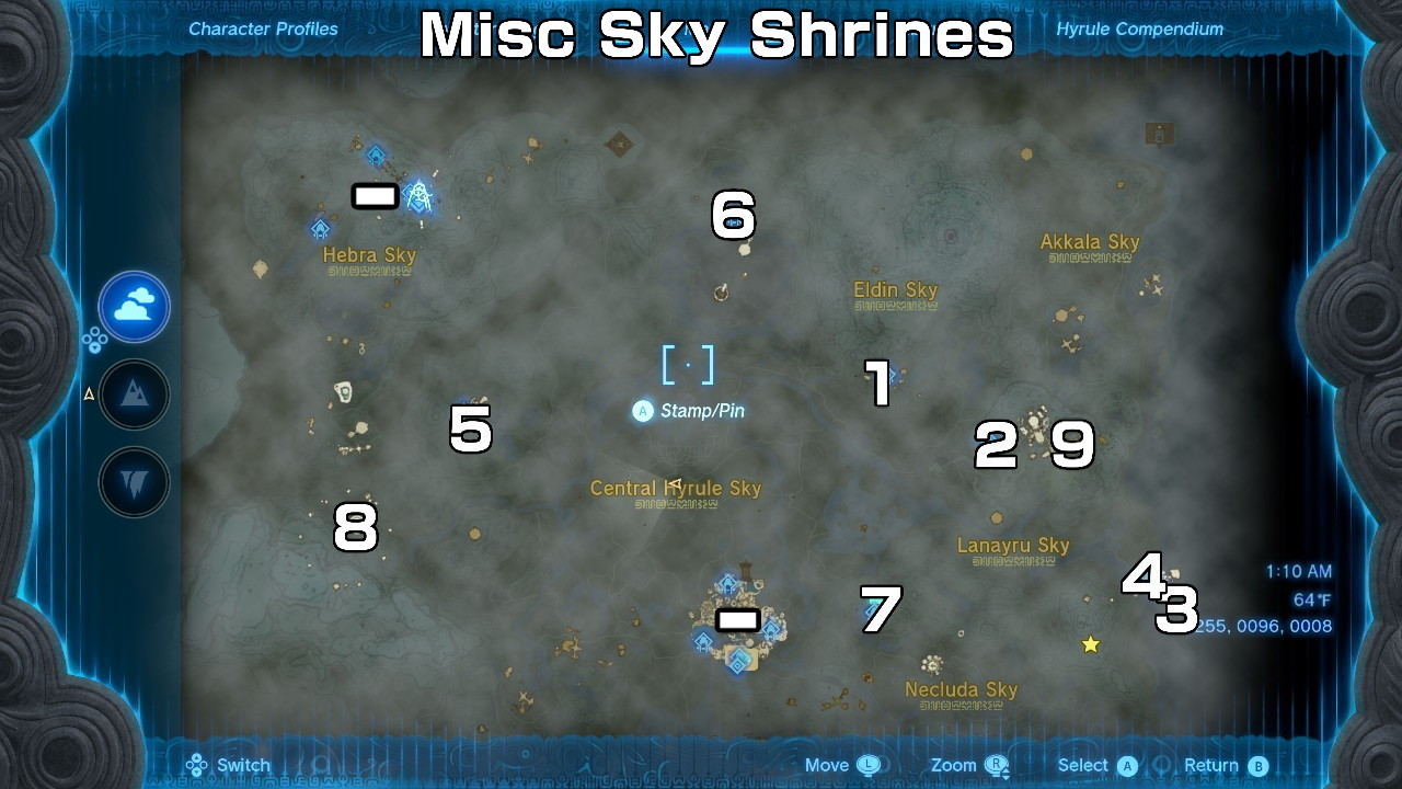 The Legend of Zelda: Tears of the Kingdom - Central and Eastern Sky ...