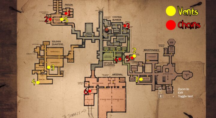 Amnesia: The Bunker - All Chain and Vent Locations | Cleithrophobist ...