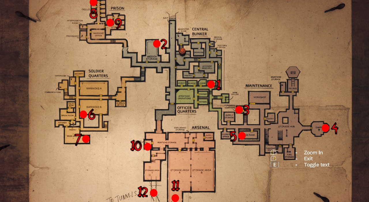 Amnesia: The Bunker - All Pocket Bag Locations | Pack Rat Achievement ...