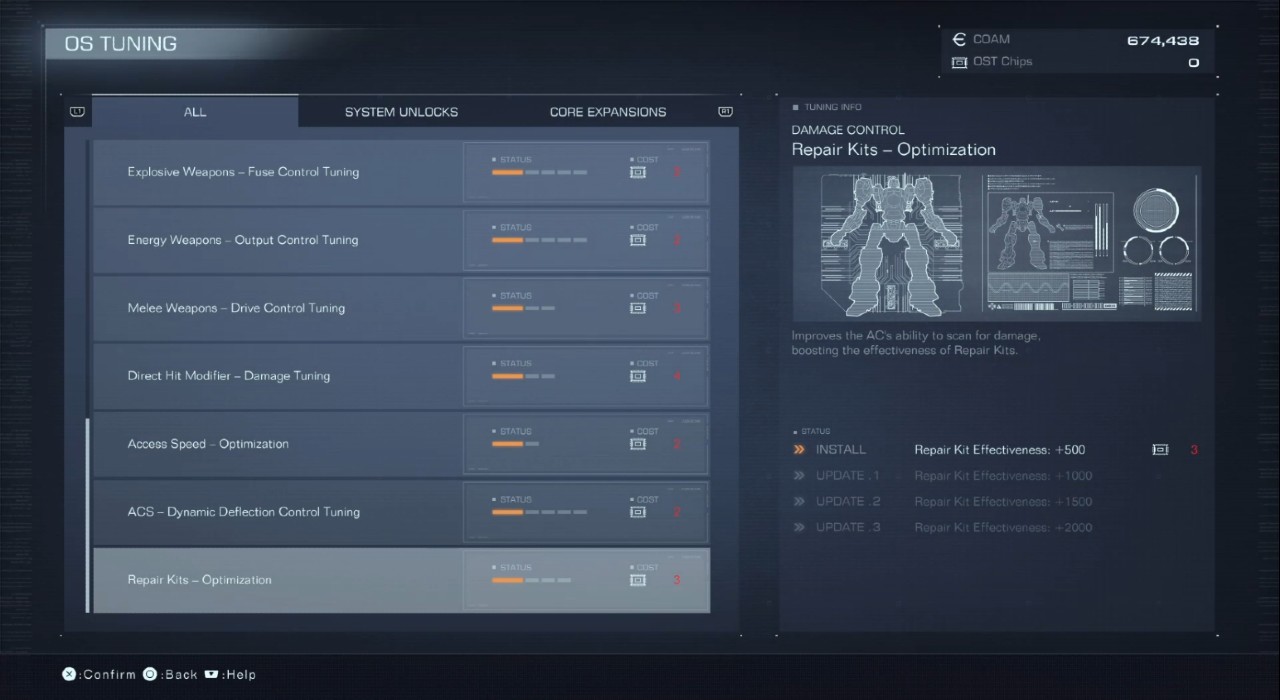 Armored Core 6: Fires of Rubicon - OS Tuning Explained | All OS Upgrades and Which To Unlock ...