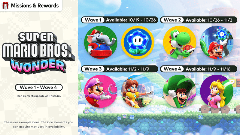 Final Super Mario Bros Wonder Character Icons Available Now On Nintendo ...