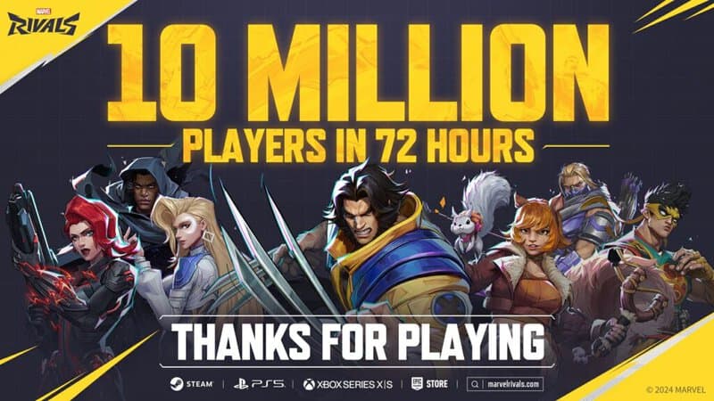 Marvel Rivals Hit 10 Million Players In Its First 72 Hours - Gameranx